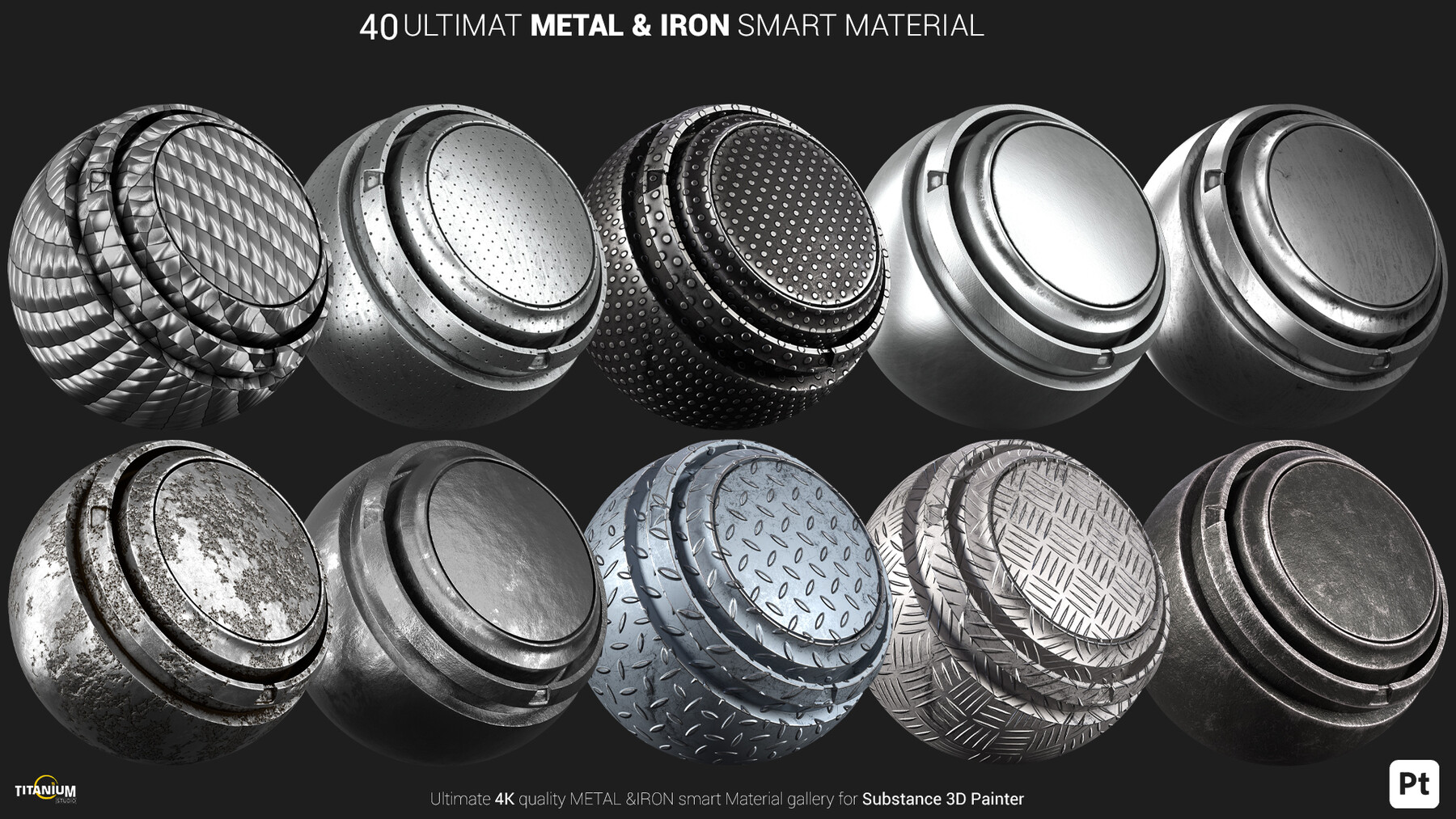 ArtStation - Ultimate Metal & Iron Smart Material + 4K PBR Textures ...