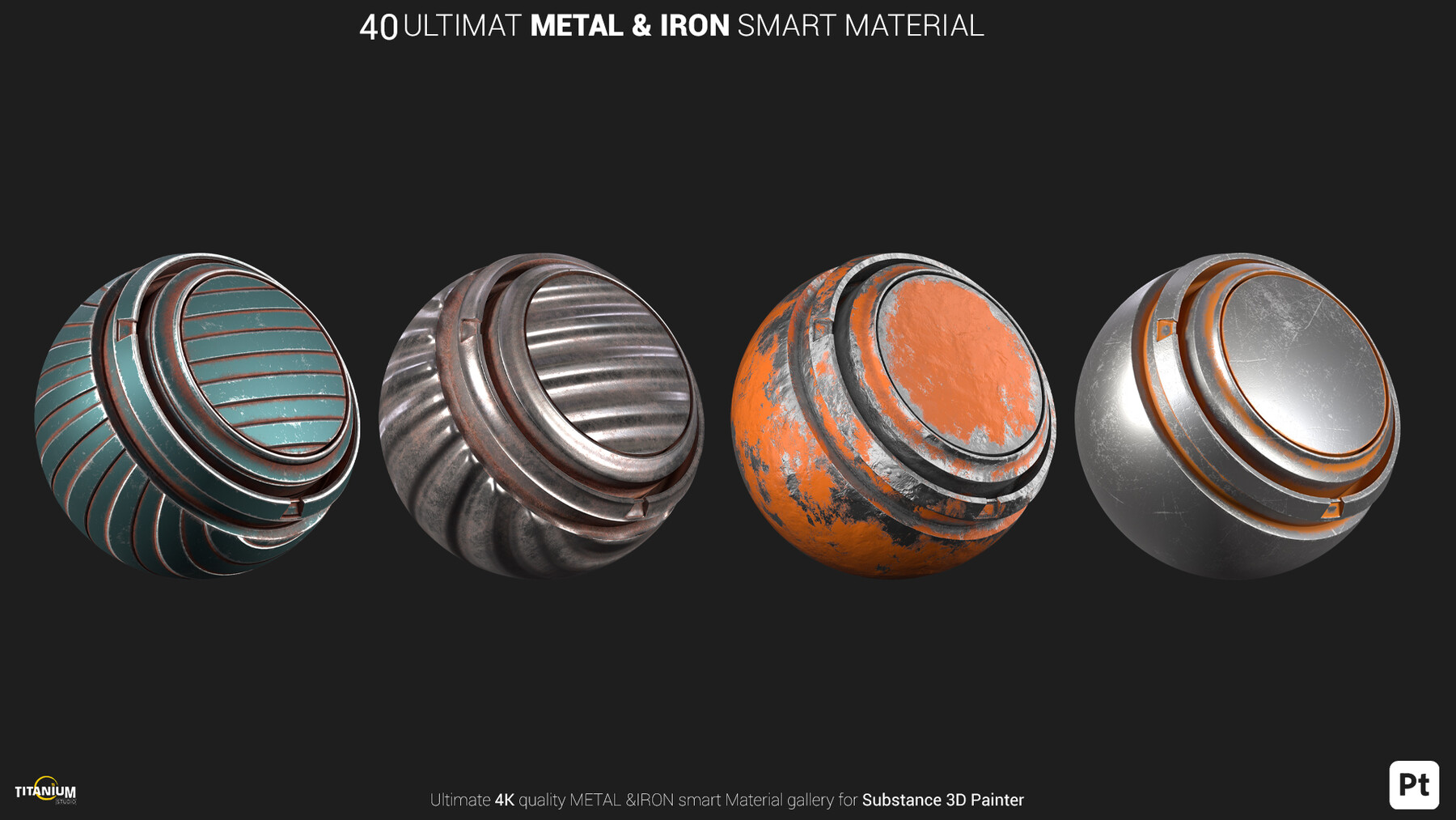 ArtStation - Ultimate Metal & Iron Smart Material + 4K PBR Textures ...
