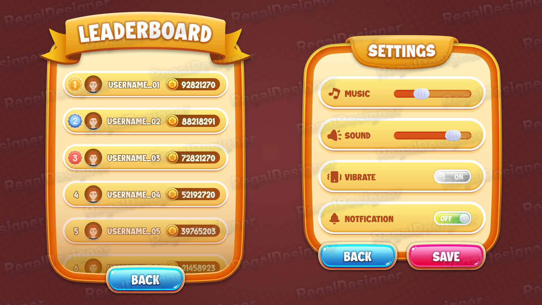 ArtStation - The Soft Style Game UI Kit: A Must-Have for Any Casual or Puzzle Game | Game Assets