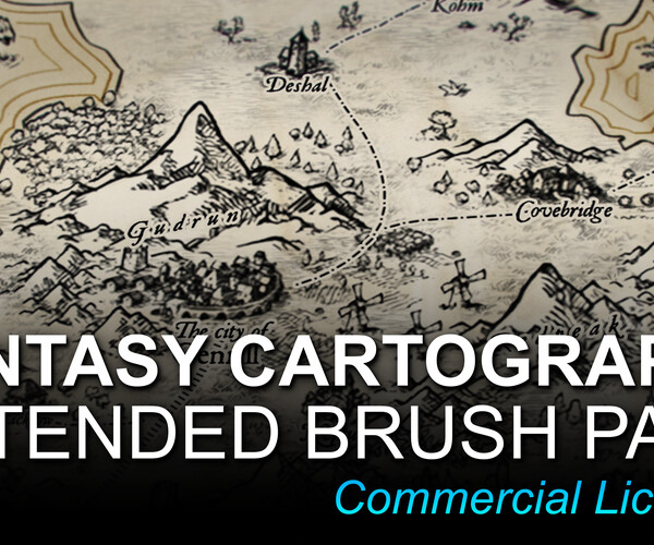 ArtStation - Fantasy Cartography Extended Brush Pack | Brushes