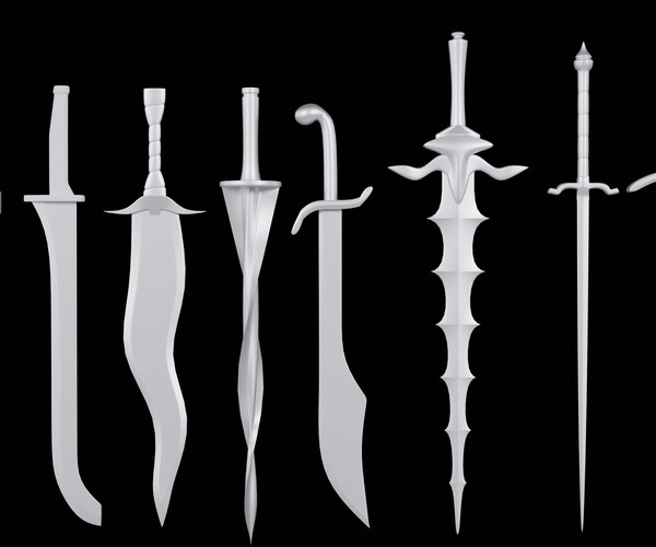 ArtStation - 25 SWORD ARMOR BASEMESH_vol1 | Game Assets