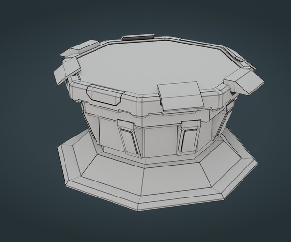 ArtStation - Sci-fi Work Bench - Low poly - PBR - Game ready | Game Assets