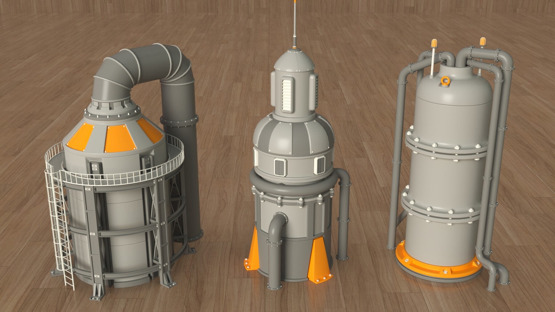 ArtStation - Industrial Tanks - part - 4 - 30 pieces | Resources