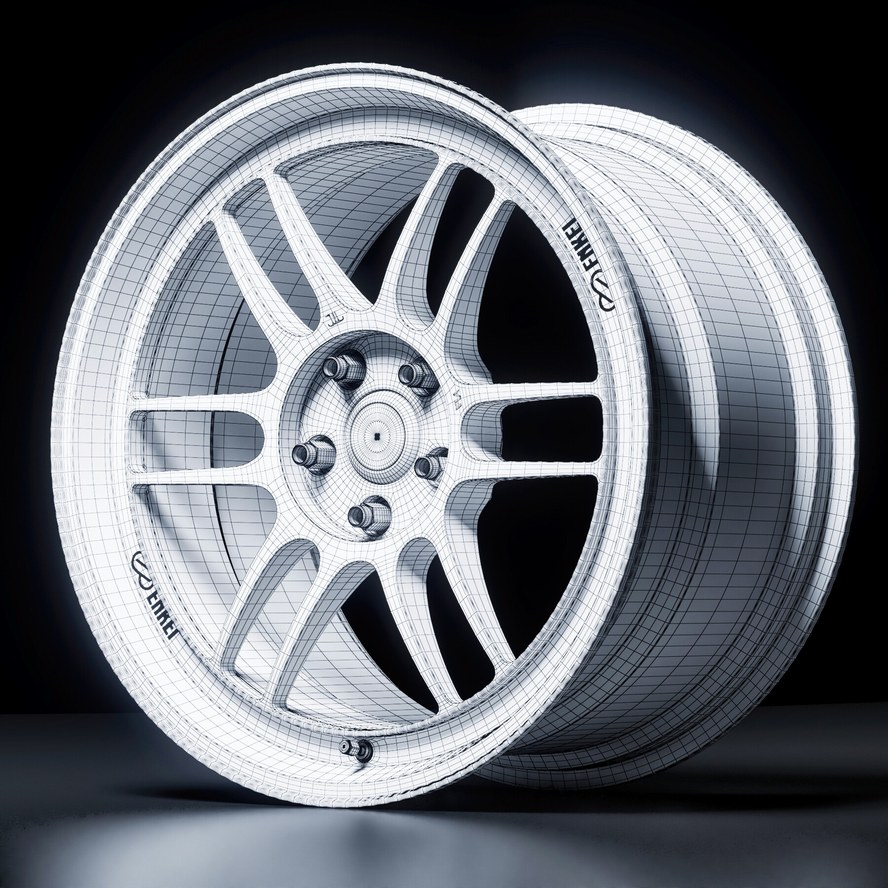 ArtStation - Enkei Wheels - RPF1 with Deep Dish profile 3D Model ...
