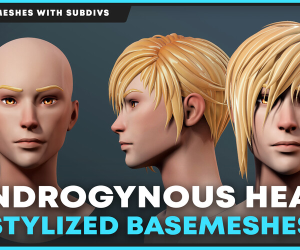 ArtStation - Stylized Androgynous Head Basemesh | Resources