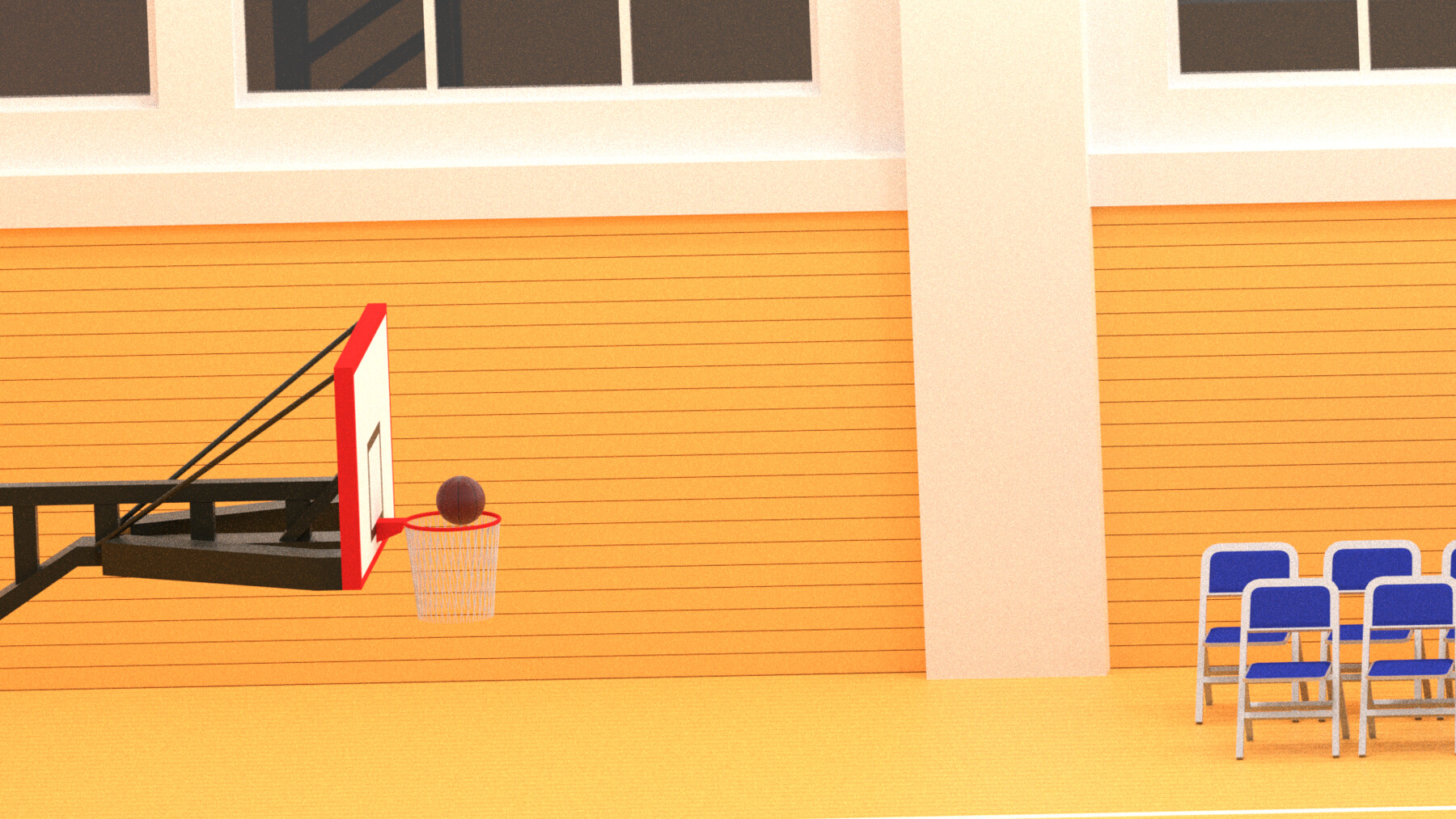 ArtStation - Cartoon Basketball Gym 1 Low-poly 3D model | Resources