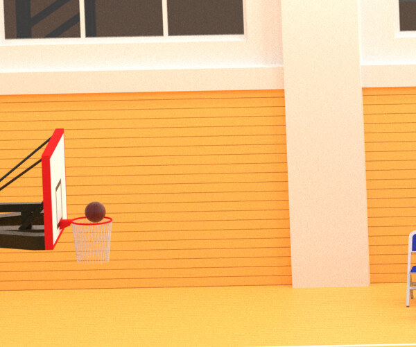 ArtStation - Cartoon Basketball Gym 1 Low-poly 3D model | Resources