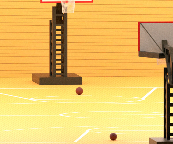 ArtStation - Cartoon Basketball Gym 1 Low-poly 3D model | Resources