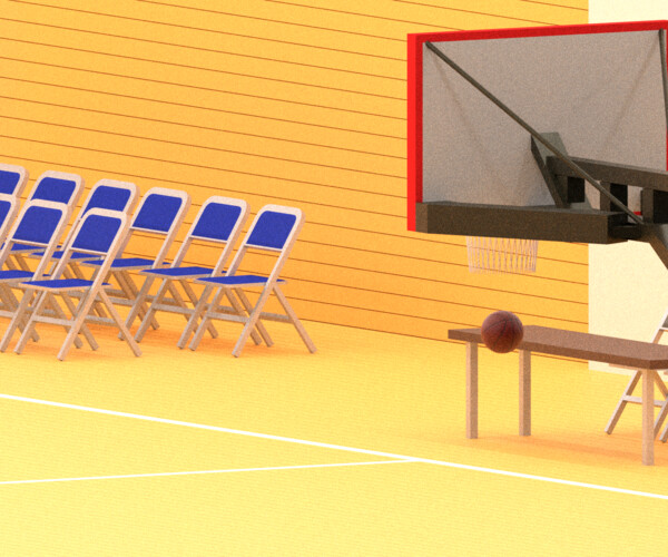 ArtStation - Cartoon Basketball Gym 1 Low-poly 3D model | Resources
