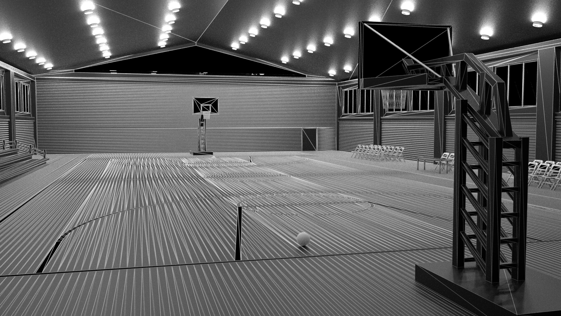 ArtStation - Cartoon Basketball Gym 1 Low-poly 3D model | Resources