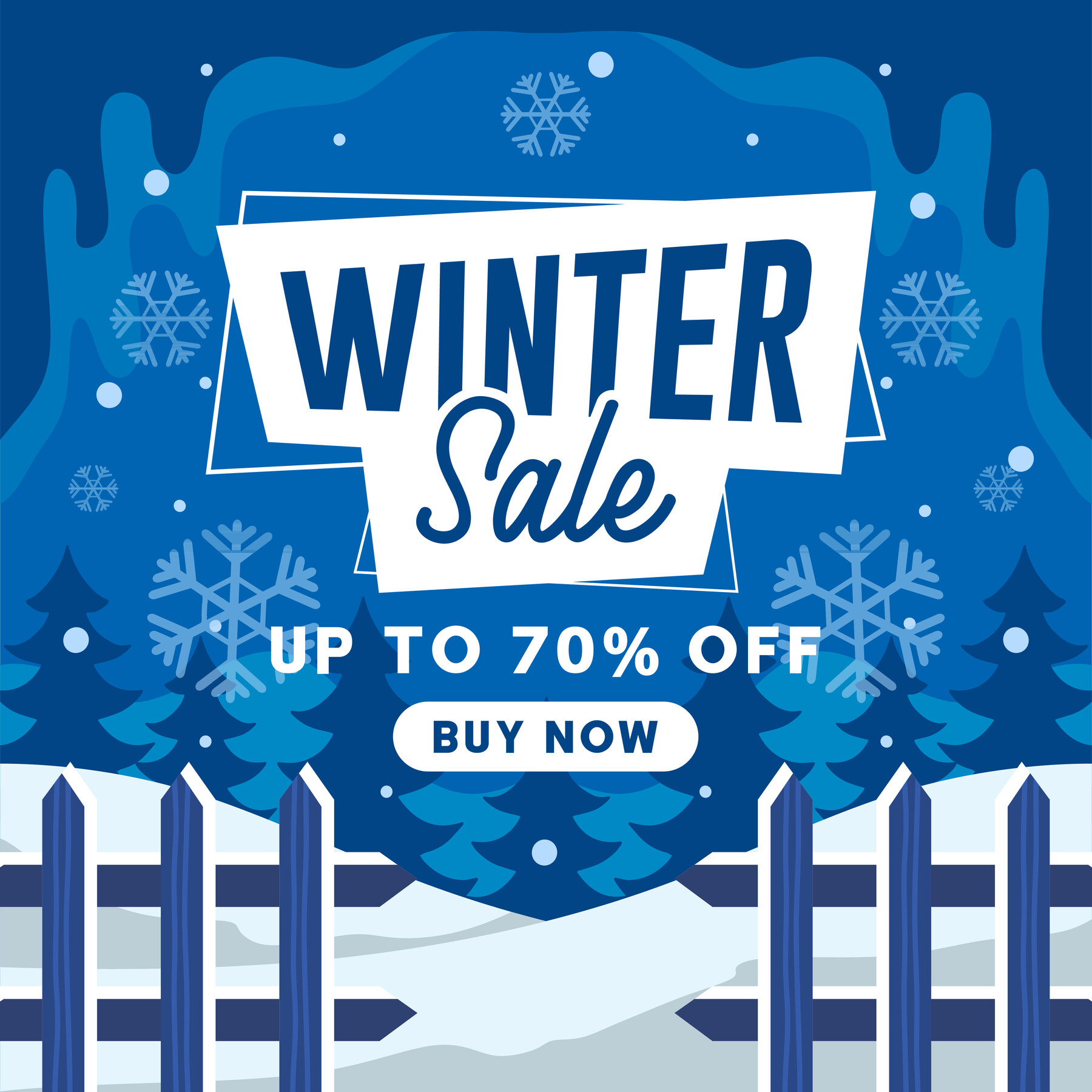 ArtStation - Winter sale. EPS Template File | Artworks