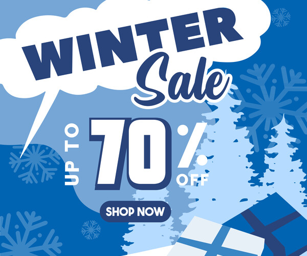 ArtStation - Winter sale. EPS Template File | Artworks