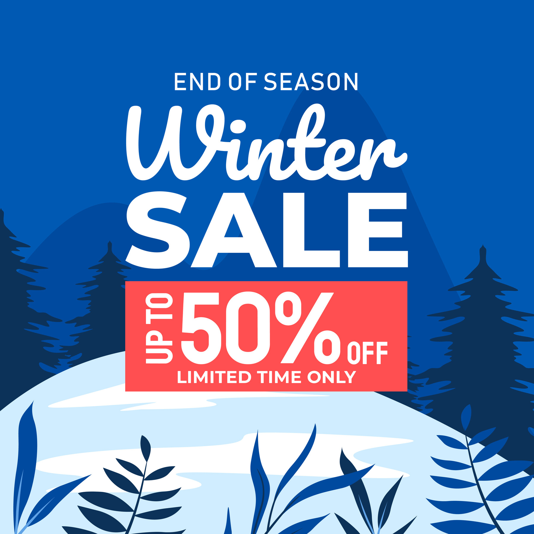 ArtStation - Winter sale. EPS Template File | Artworks