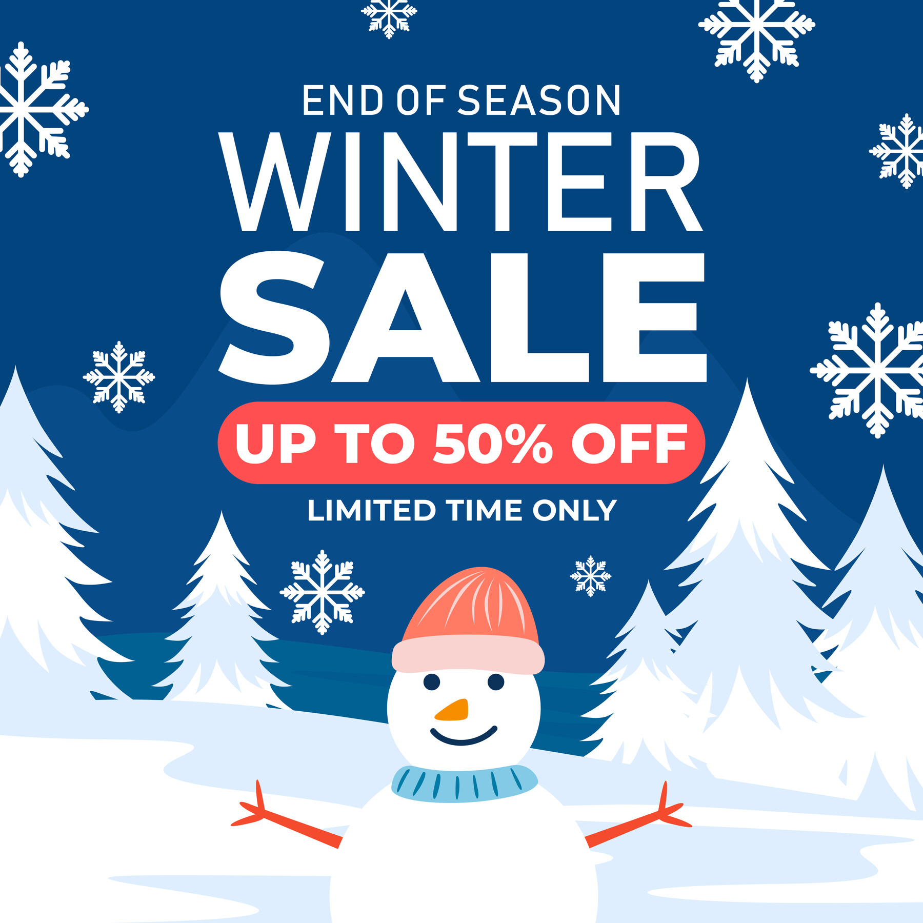 ArtStation - Winter sale. EPS Template File | Artworks