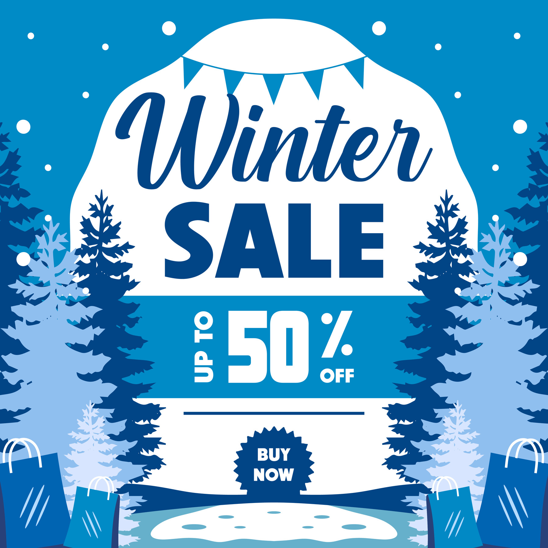 ArtStation - Winter sale. EPS Template File | Artworks