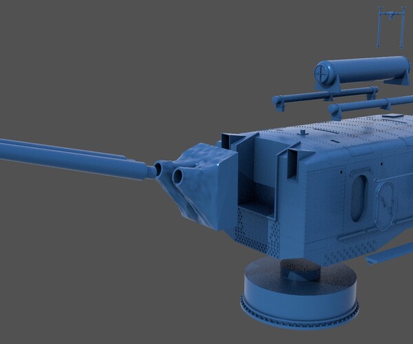 ArtStation - US 6inch-53cal twin turret - 3D PRINTING | Resources