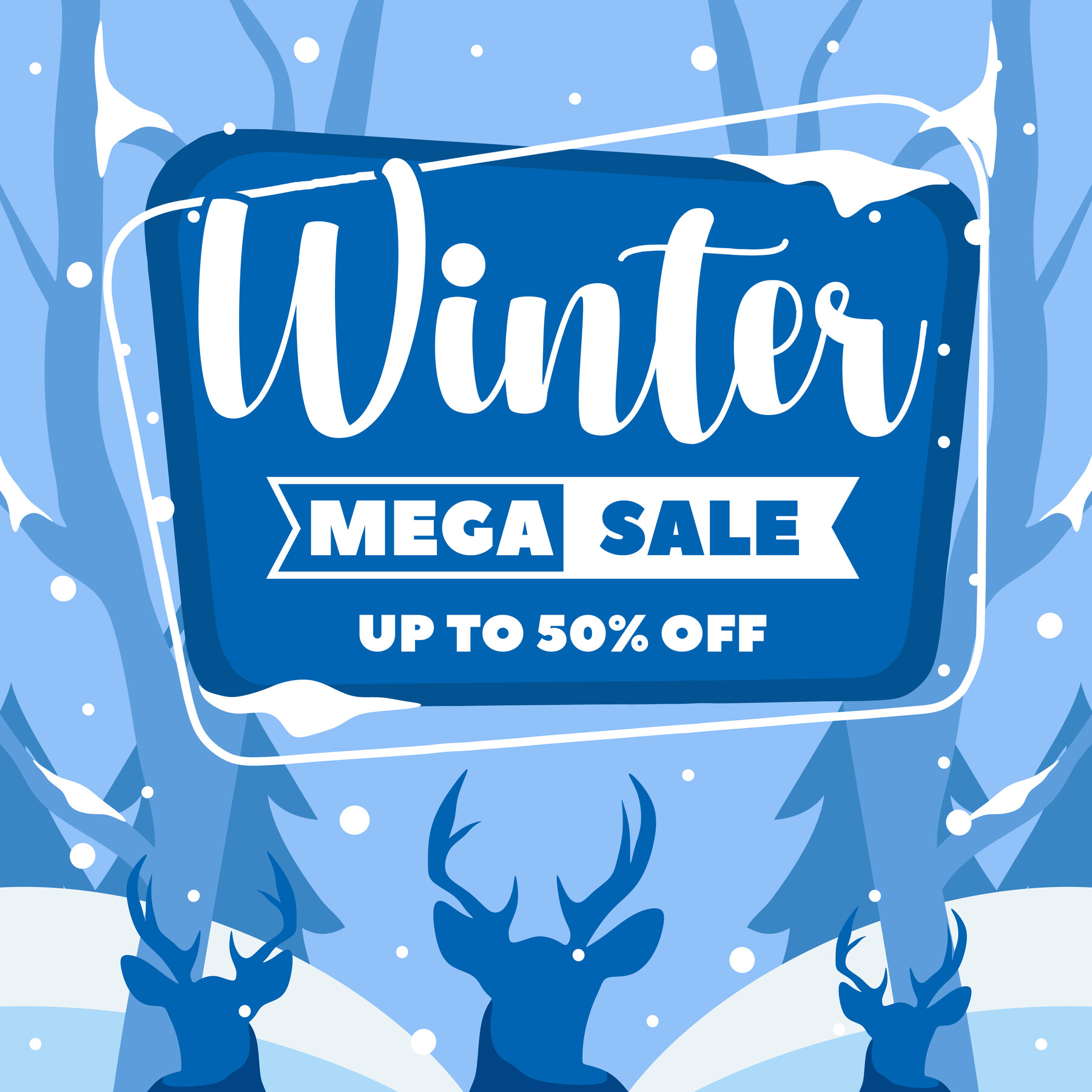 ArtStation - Winter sale. EPS Template File | Artworks