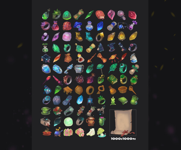 ArtStation - Stylized Magic Icons Pack Vol2 | Game Assets