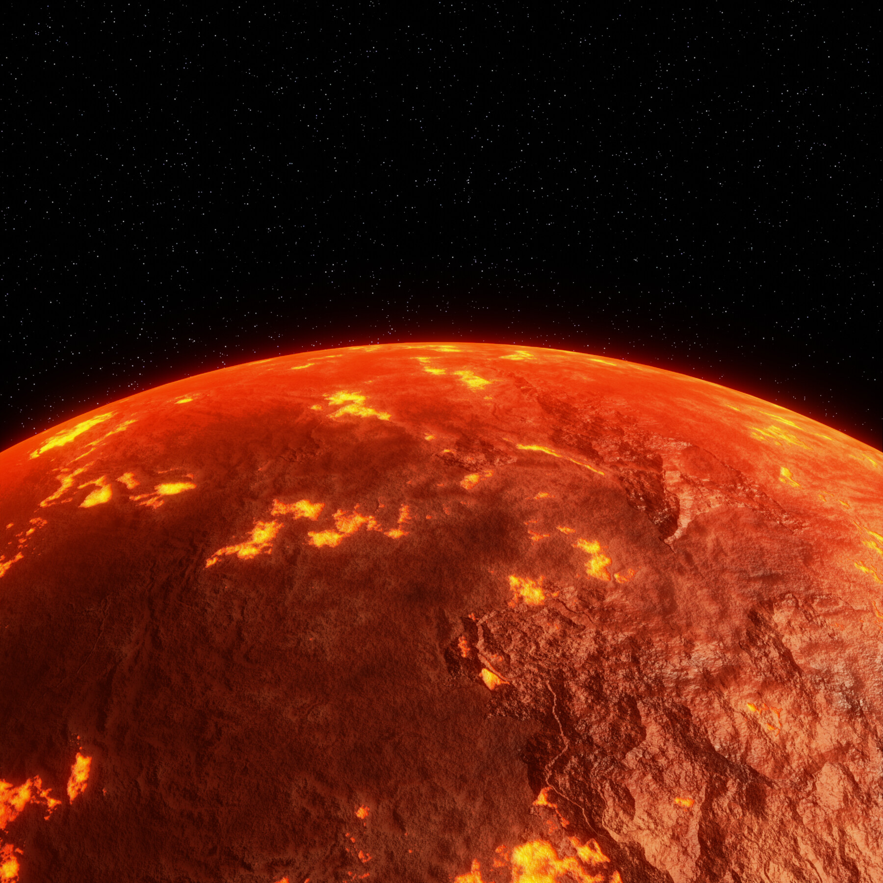 ArtStation - Lava Planet Low-poly 3D model | Resources