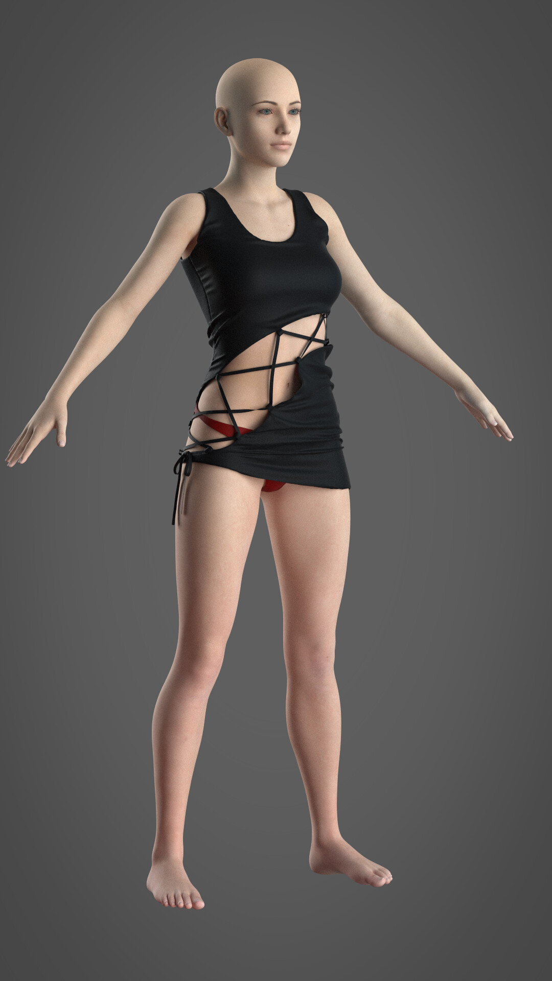 ArtStation - Dress With Lacing | Game Assets