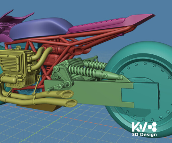 ArtStation - KV-The Batman Batcycle 2022 3D print model | Resources