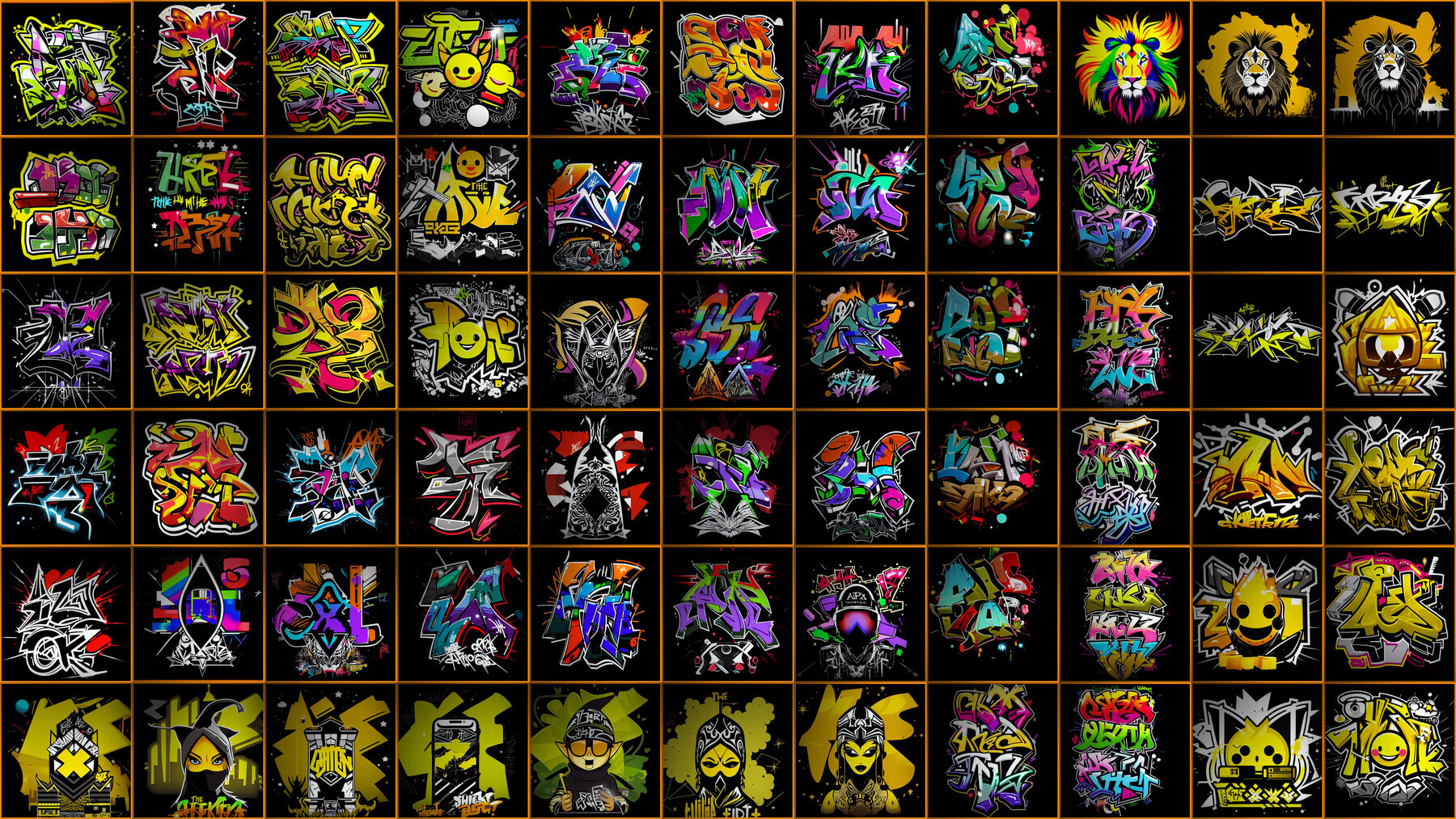 ArtStation - 7796 Graffiti MegaPack (4K Resolution) | Game Assets