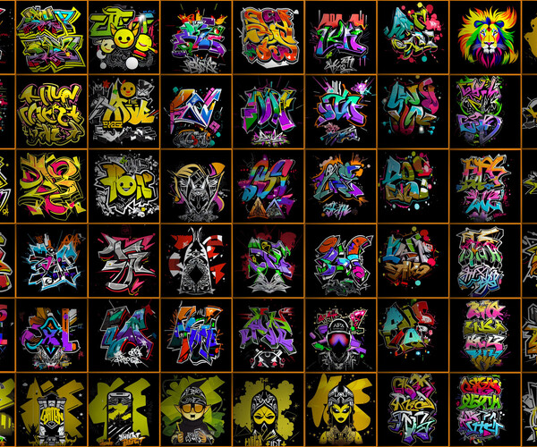 ArtStation - 7796 Graffiti MegaPack (4K Resolution) | Game Assets