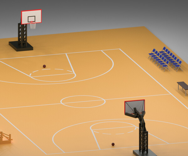 ArtStation - Cartoon Basketball Gym 2 3d model | Resources