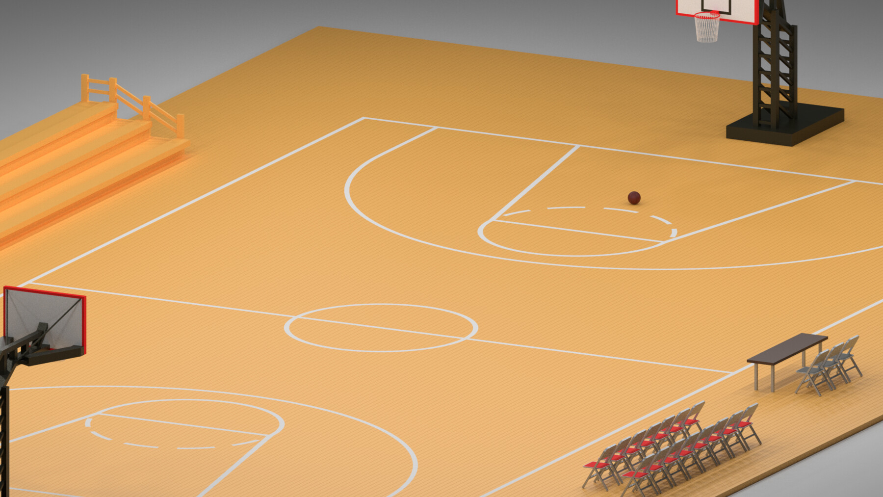 ArtStation - Cartoon Basketball Gym 2 3d model | Resources
