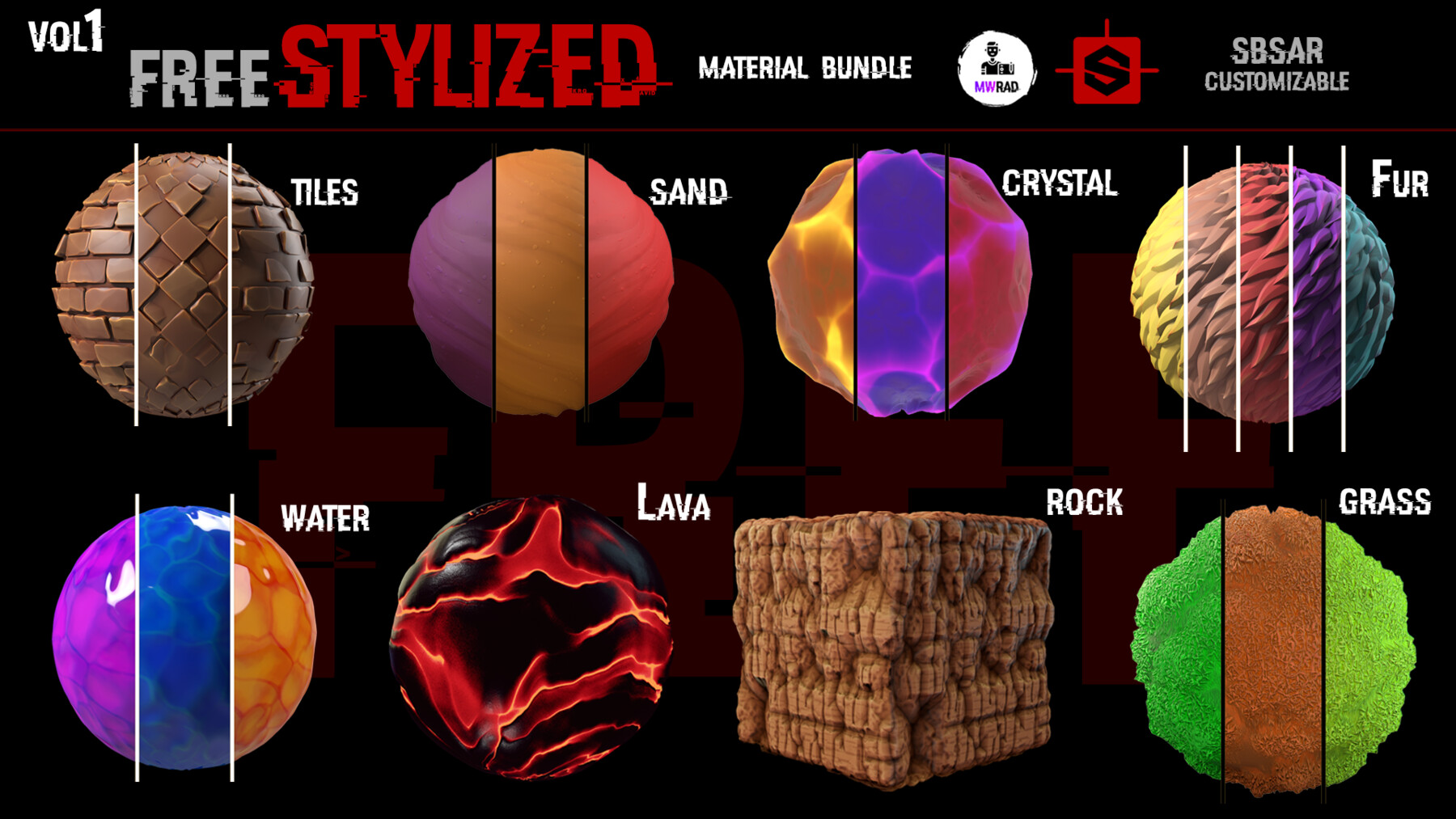 ArtStation - Free stylized material | Resources