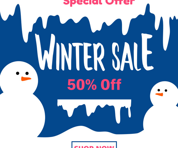 ArtStation - Winter sale. EPS Template File | Artworks