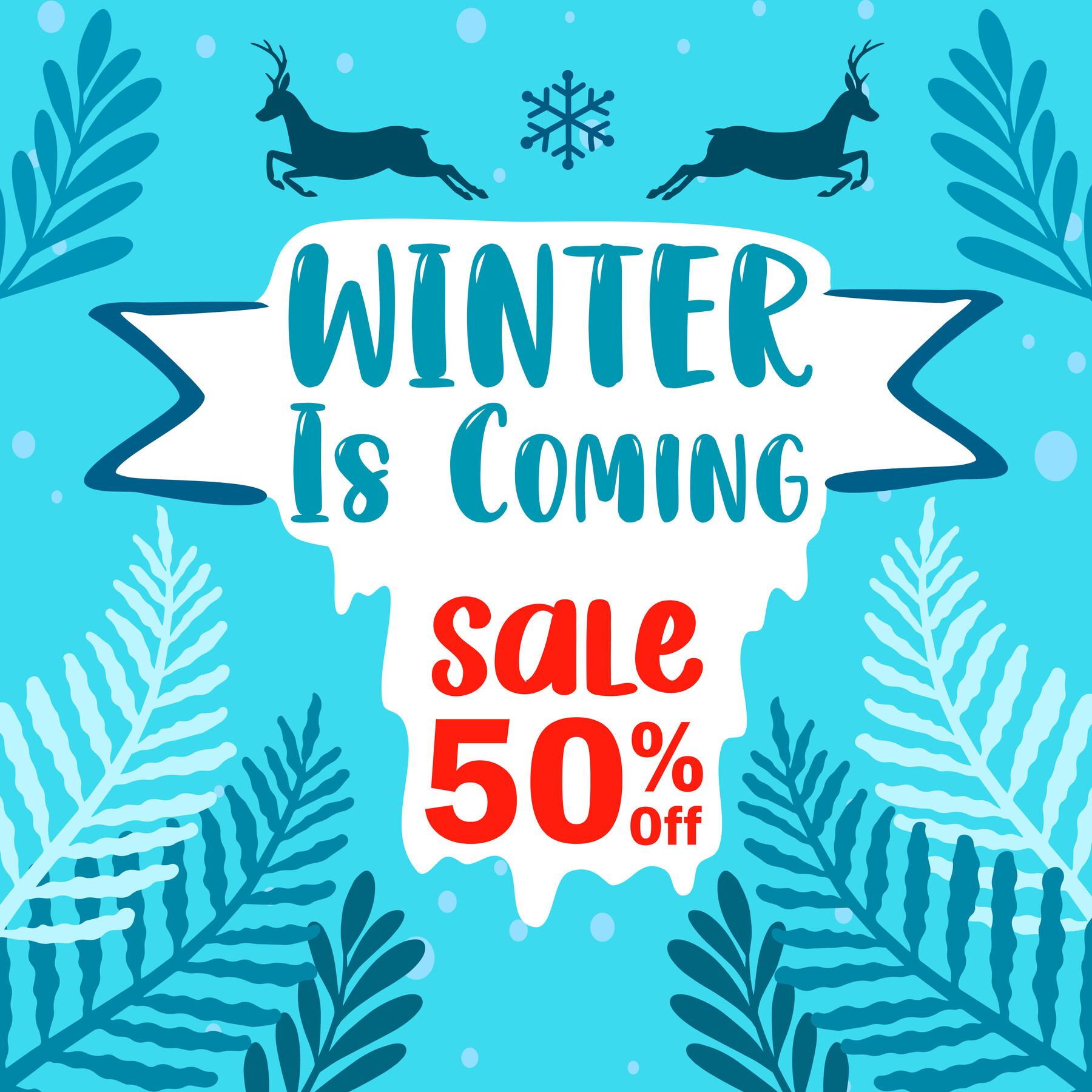 ArtStation - Winter sale. EPS Template File | Artworks