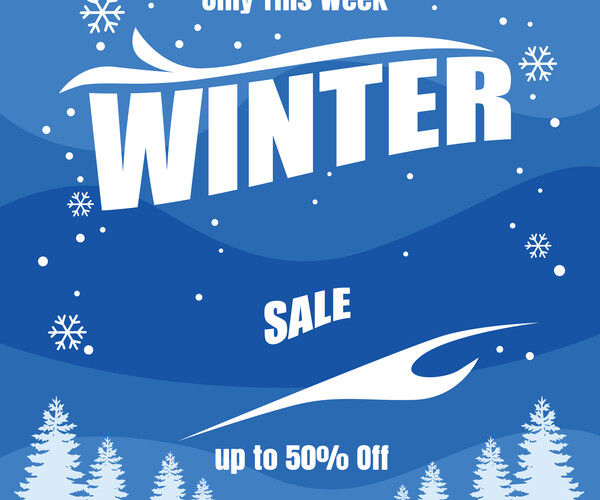 ArtStation - Winter sale. EPS Template File | Artworks