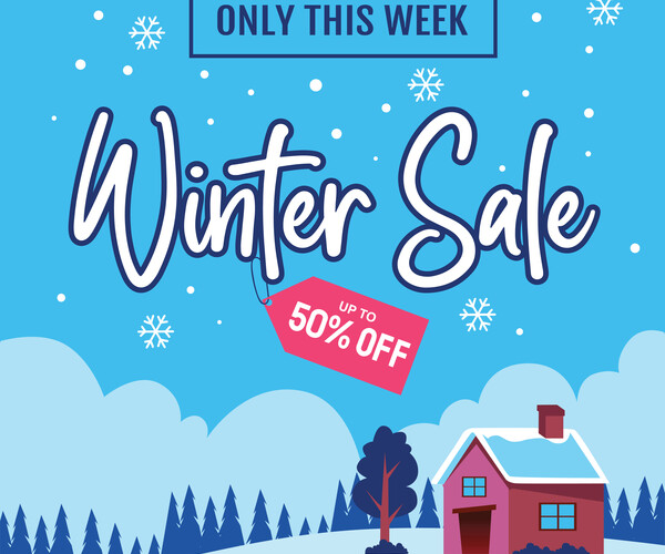 ArtStation - Winter sale. EPS Template File | Artworks