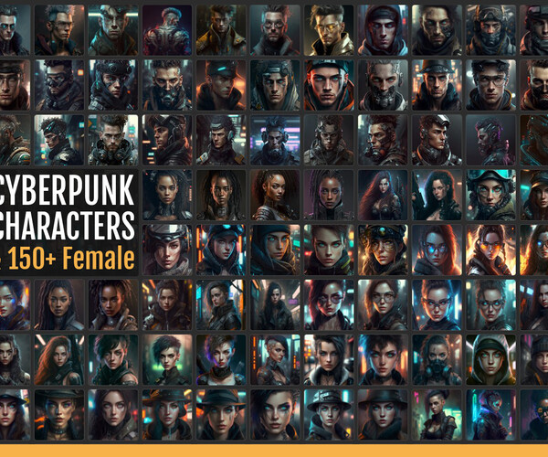 ArtStation - 303 Cyberpunk Character Portraits | Artworks