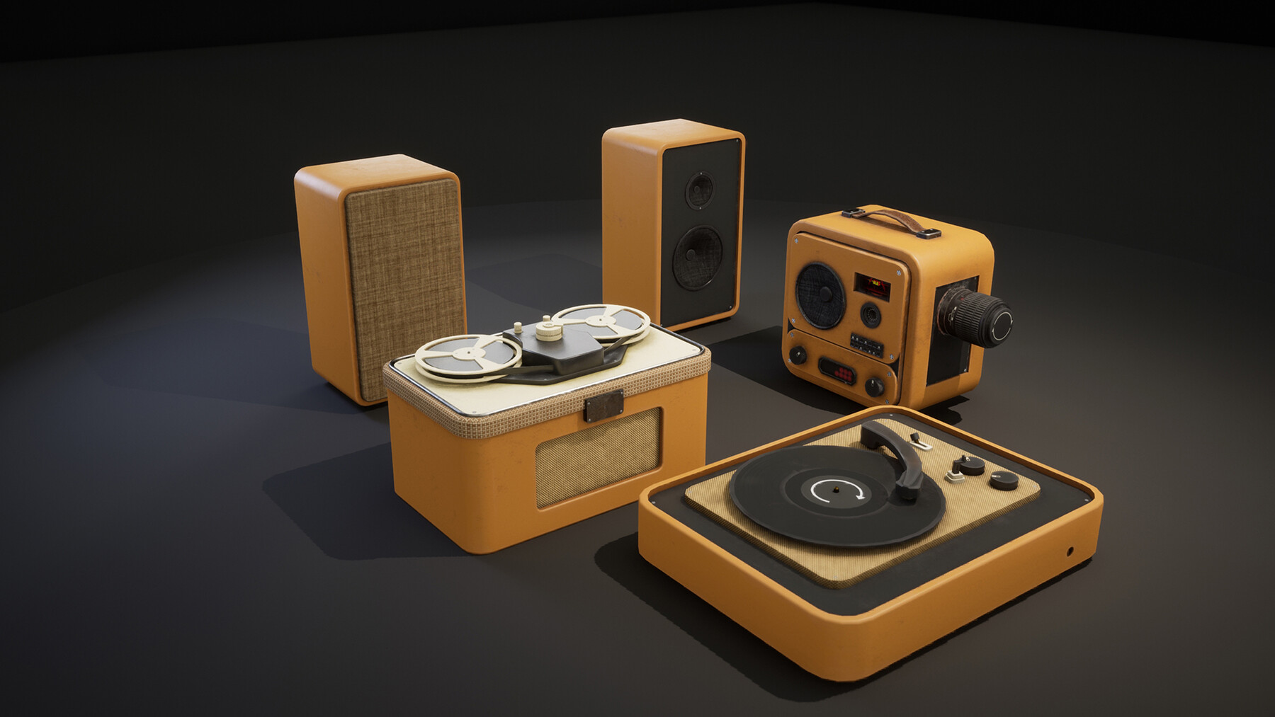 ArtStation - 15 Retro Tech Props with Hologram Material (FBX and UE4/5 ...