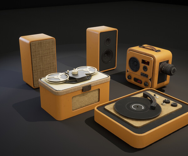 ArtStation - 15 Retro Tech Props with Hologram Material (FBX and UE4/5 ...
