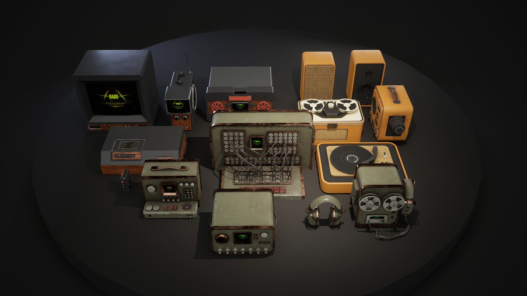 ArtStation - 15 Retro Tech Props with Hologram Material (FBX and UE4/5 ...