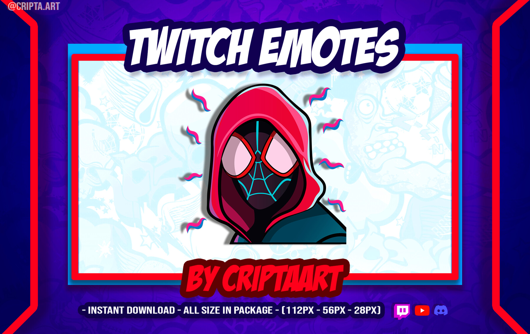 ArtStation - Twitch Emotes / Emote Alert / Spider Man Emote / Miles ...