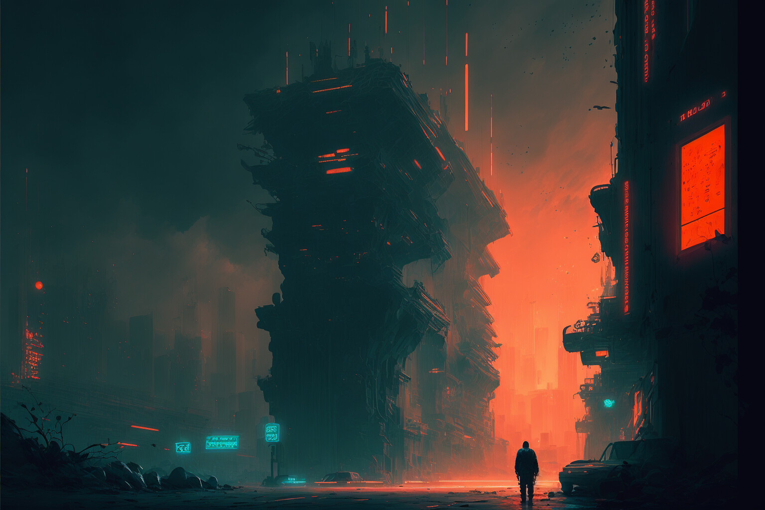 ArtStation - Dark Future in the different countries, concept sci-fi art ...