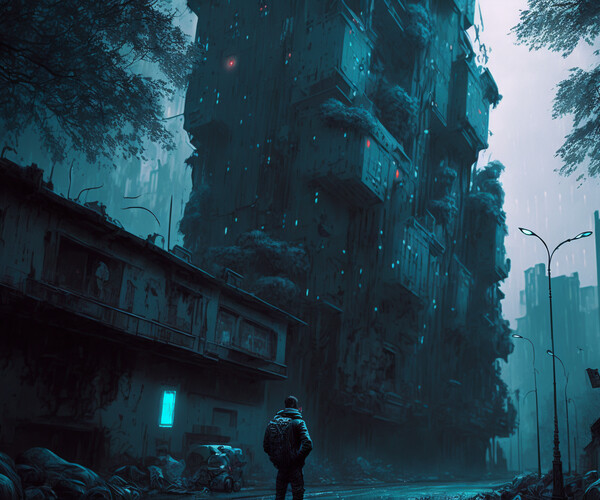 ArtStation - Dark Future in the different countries, concept sci-fi art ...