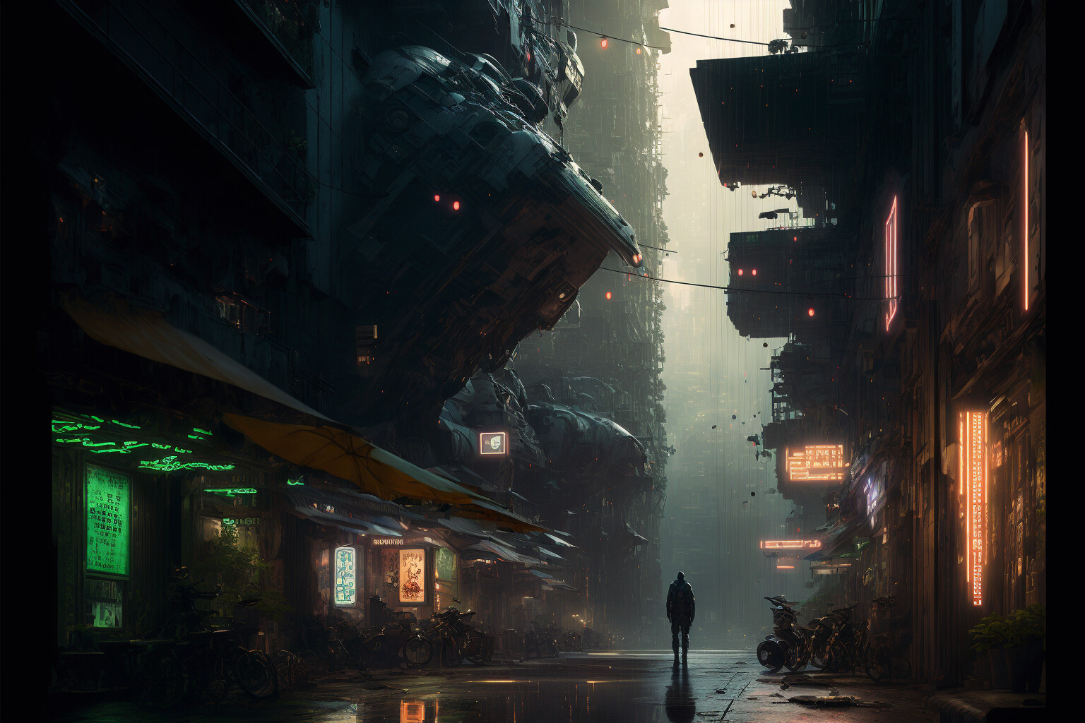 ArtStation - Dark Future in the different countries, concept sci-fi art ...