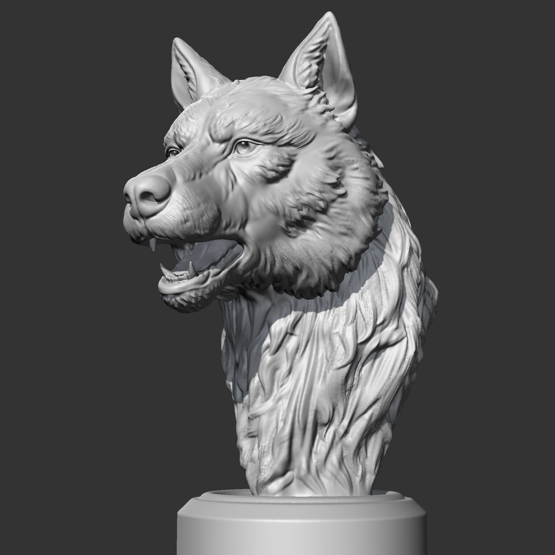 ArtStation - Wolf Head AM02 3D print model | Resources