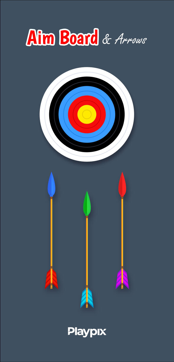 ArtStation - Aim Board and Arrows 2D | Game Assets