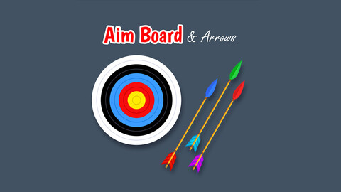 ArtStation - Aim Board and Arrows 2D | Game Assets