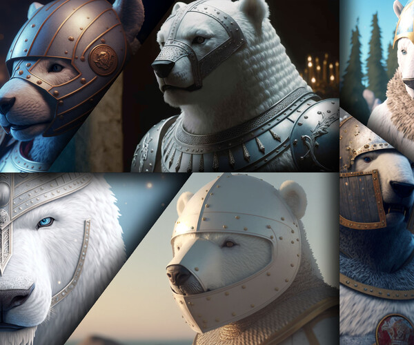 ArtStation - 100 Polar Bears (More Than 8K Resolution) | Artworks