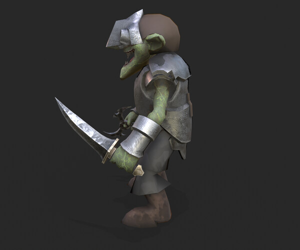 ArtStation - stylized low poly goblin | Game Assets