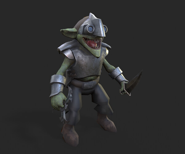 ArtStation - stylized low poly goblin | Game Assets