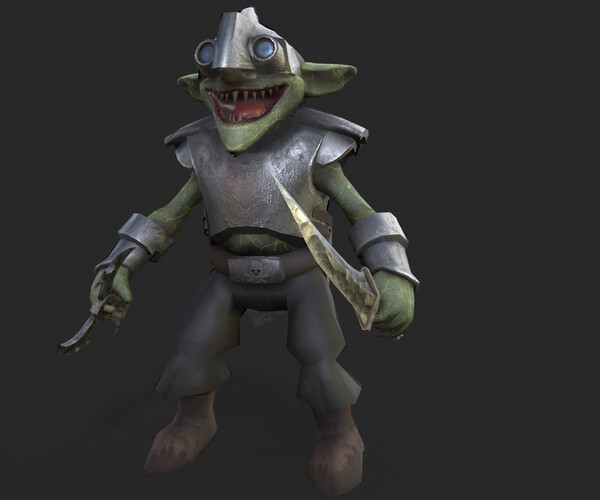 ArtStation - stylized low poly goblin | Game Assets