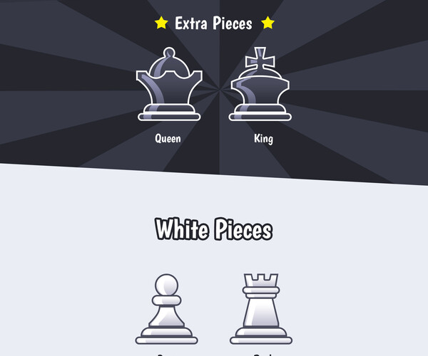 ArtStation - Chess Pieces 2D - Black & White | Game Assets